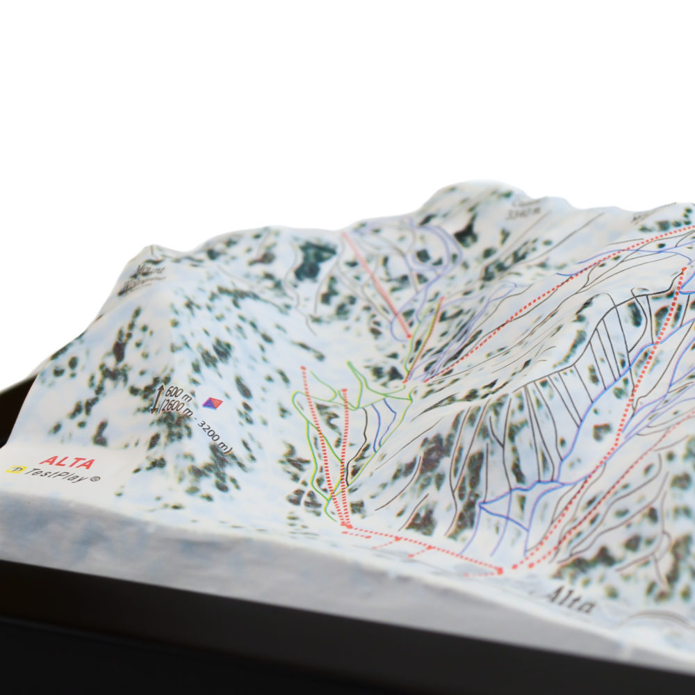 Alta 3D ski resort map - unique travel guide for tourists